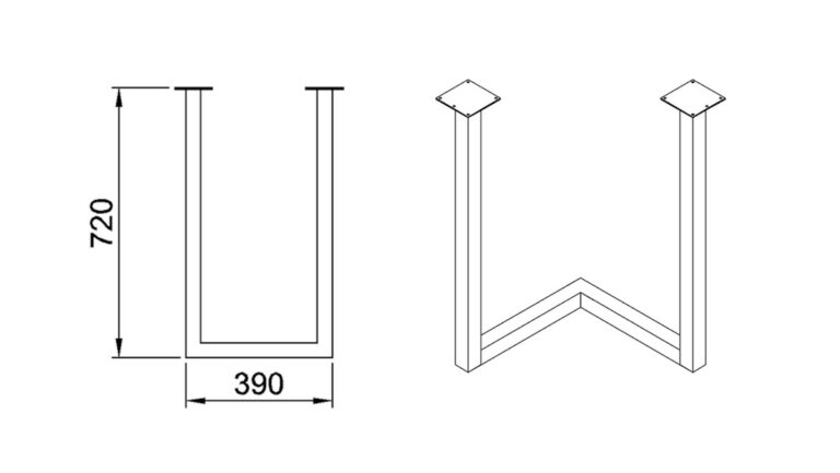 V-Shaped Office Desk Legs | Maxave